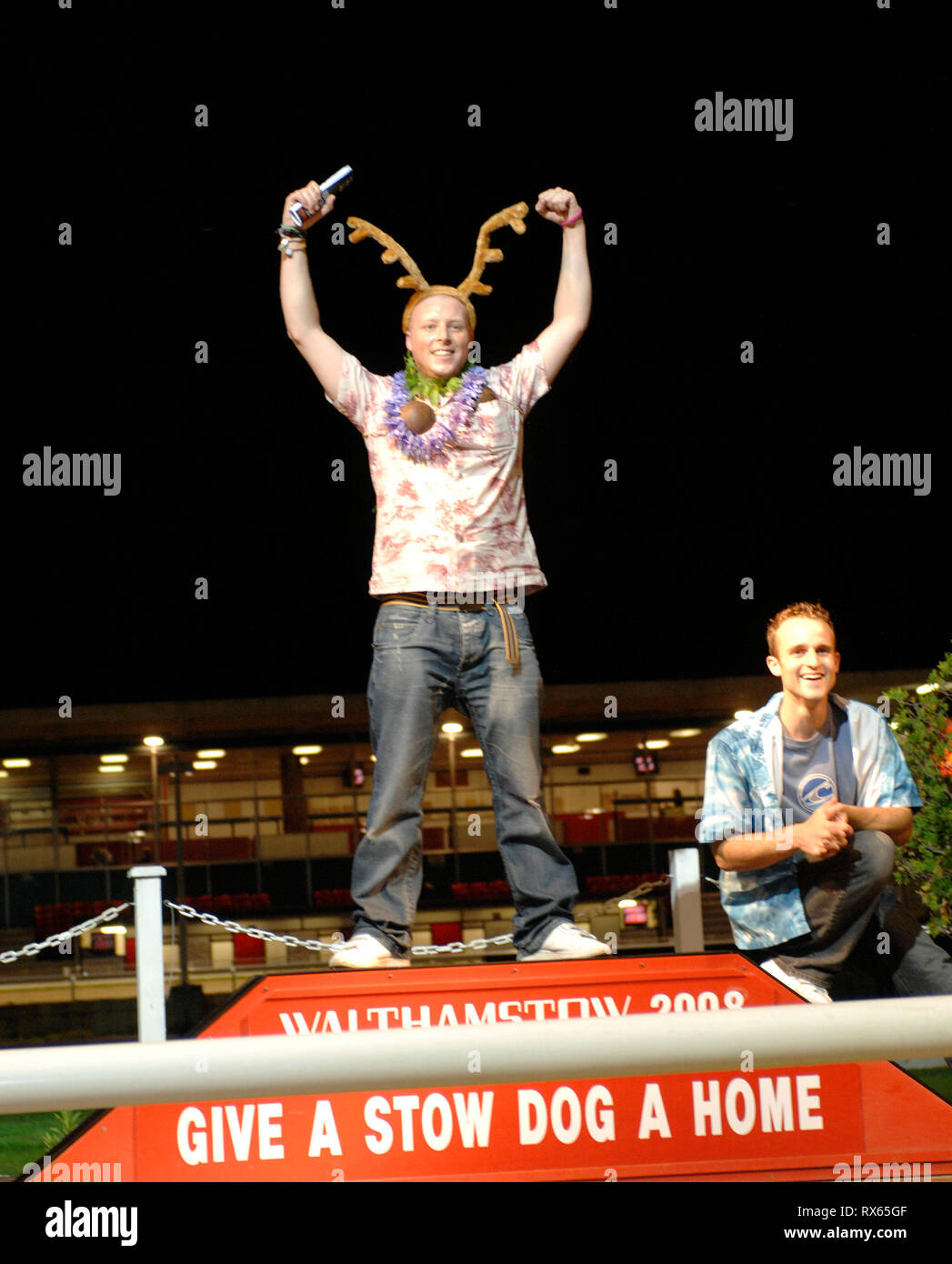 Stag party @ Walthamstow Greyhound track 12 07 2008 Stock Photo - Alamy