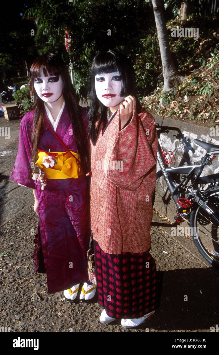 Japanese Gothic Geishas, Japan 2004 Stock Photo - Alamy