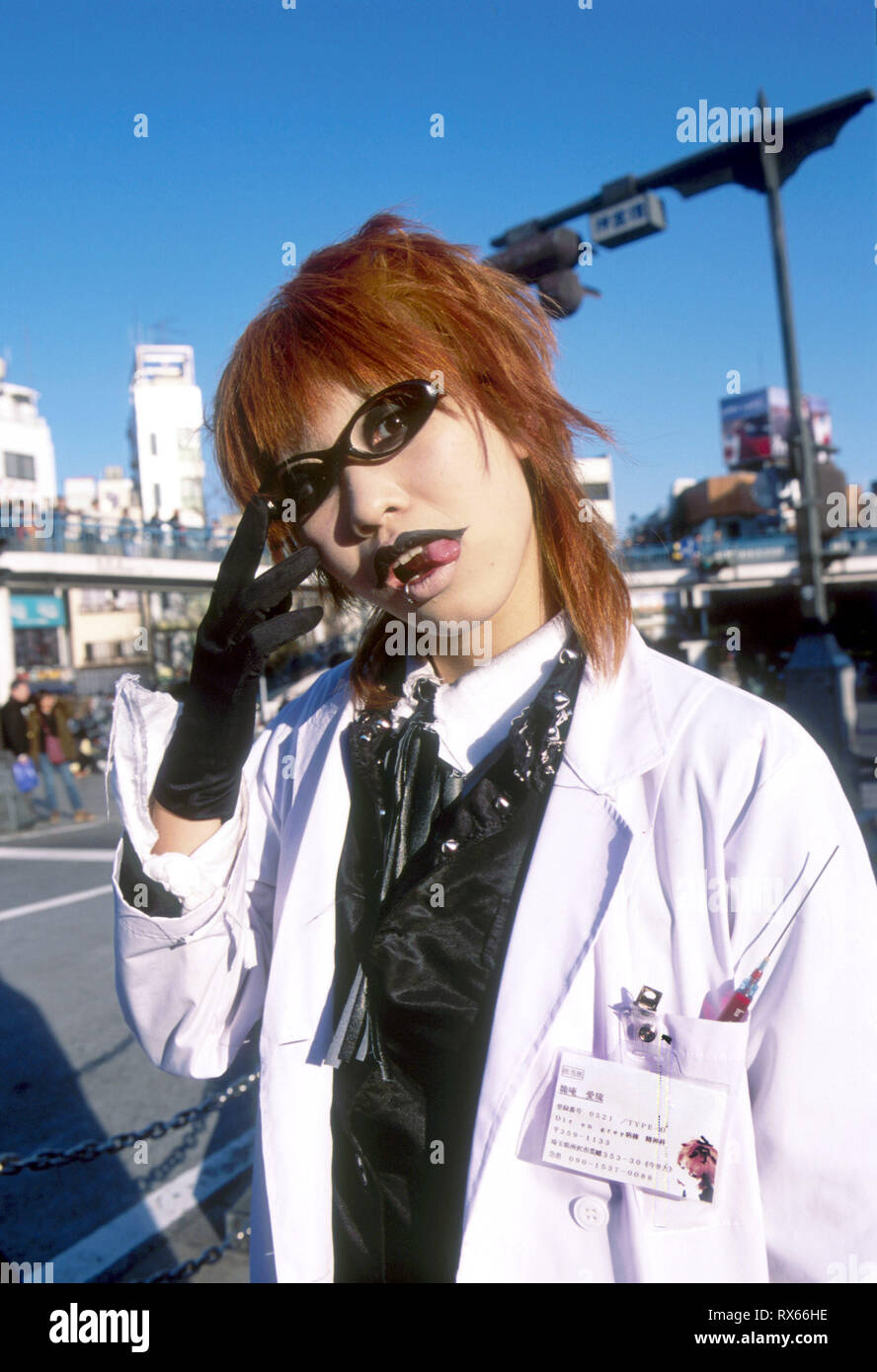 A gothic doctor, Sunday sub-culture parade at Yoyogi-koen Harajuku ...