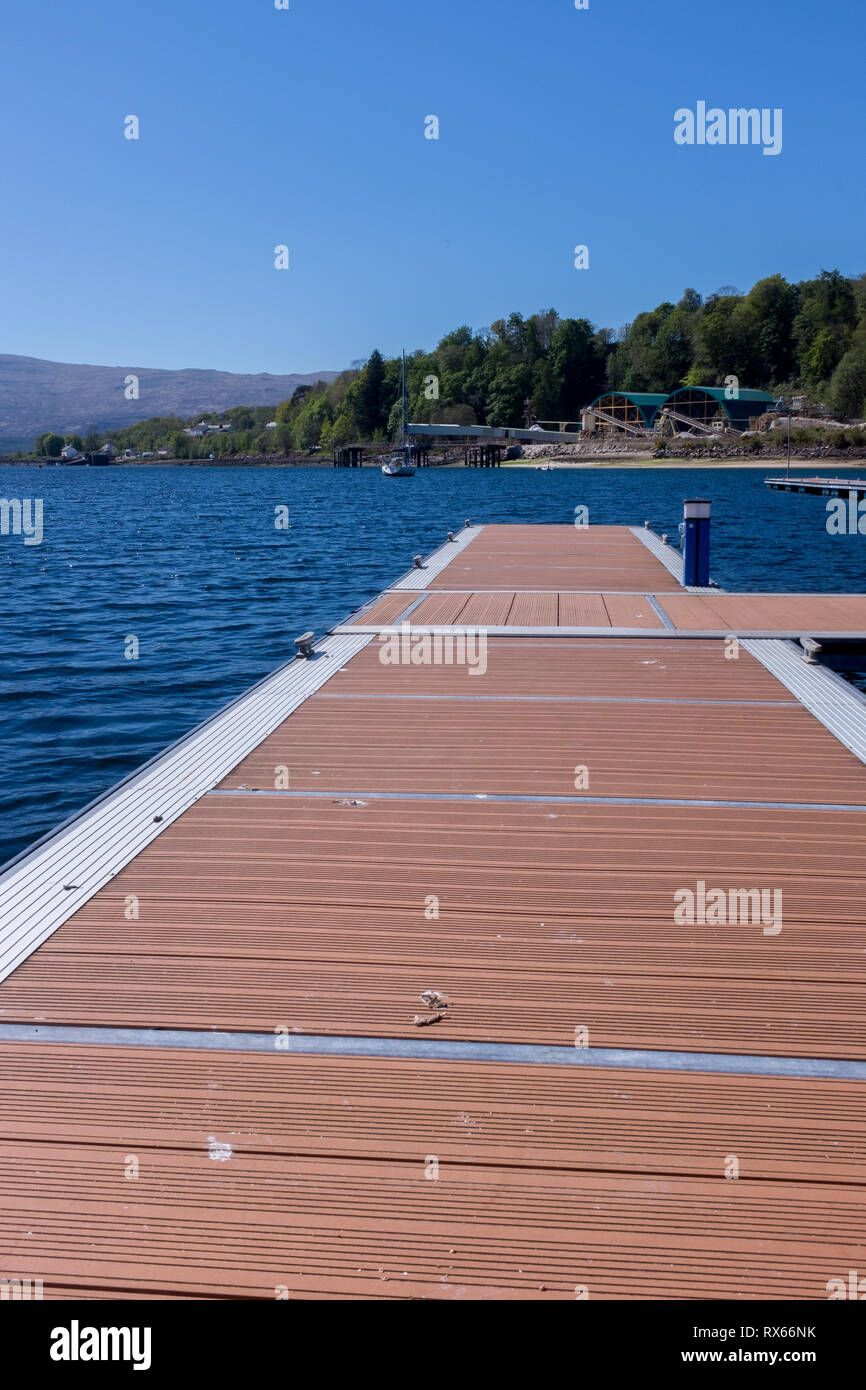 New floating pontoon pier at Lochaline harbour scottish west coast of ...