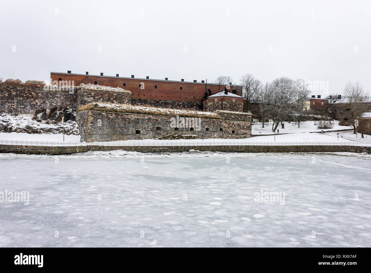 Helsinki, Finland. Walls and fortifications of the fortress island of ...