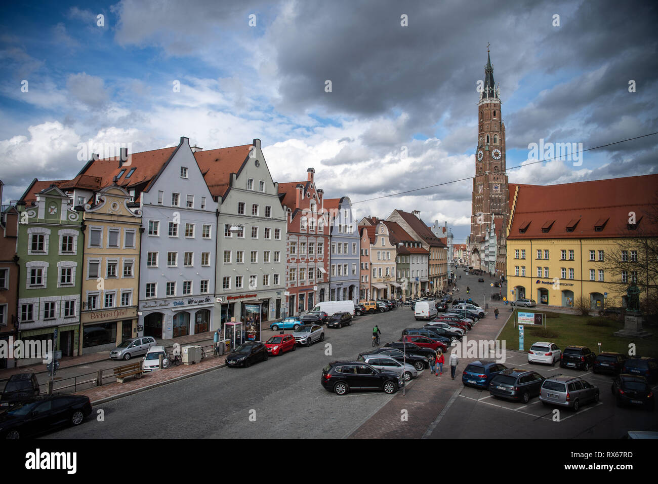 Landshut, Germany. 08th Mar, 2019. View of the Trinity Square in ...