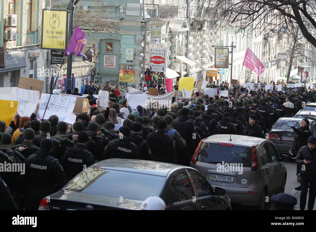 Kiev, Kiev, Ukraine. 8th Mar, 2019. Ukrainian police officers and ...