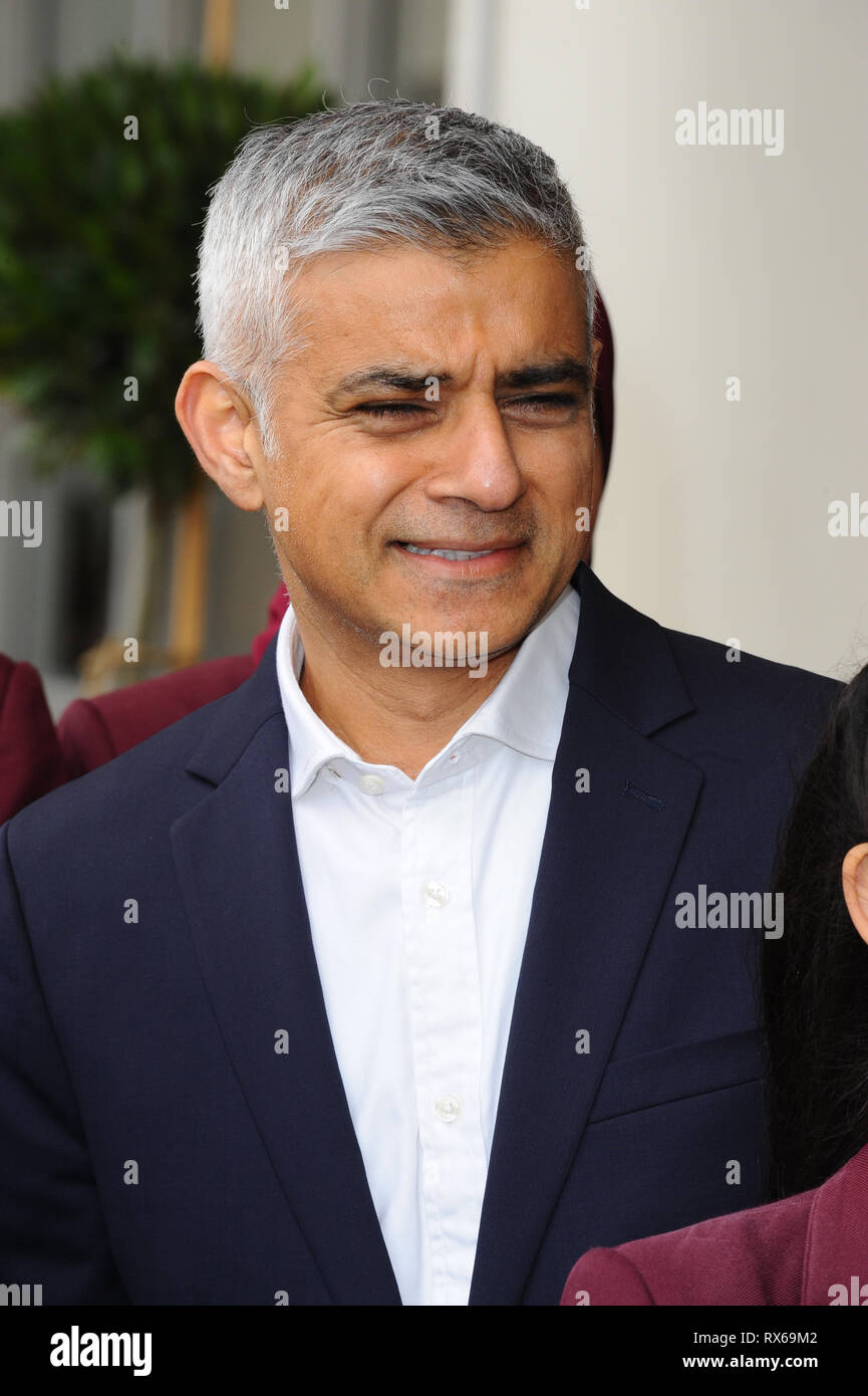 London, UK. 8th Mar 2019. Mayor of London Sadiq Khan seen at the Women ...