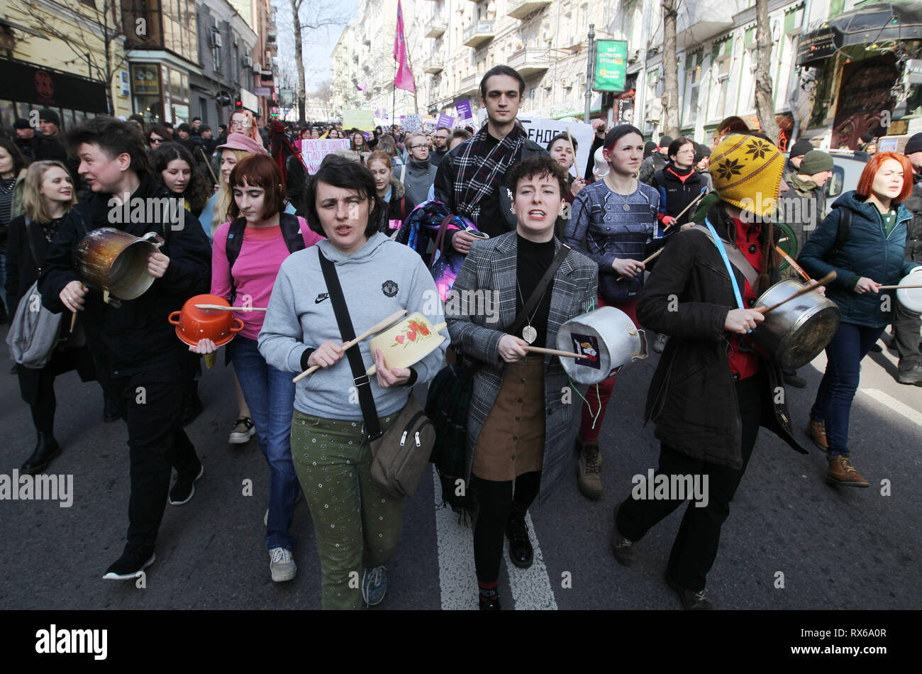 Protesters are seen chanting slogans during the protest. Ukrainian ...