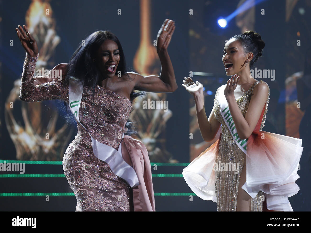 Pattaya, Thailand. 8th Mar, 2019. A beauty contestant from USA, Jazell ...