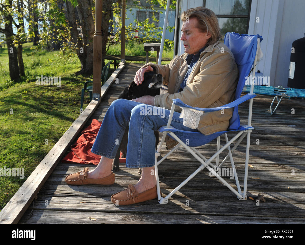 April 3, 2008 - Vicksburg, MS, USA - Jan Michael Vincent sits on the ...