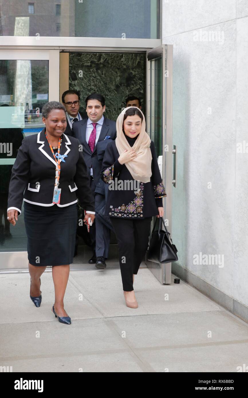 United Nations, New York, USA, March 08, 2019 - Ambassador Adela Raz is ...