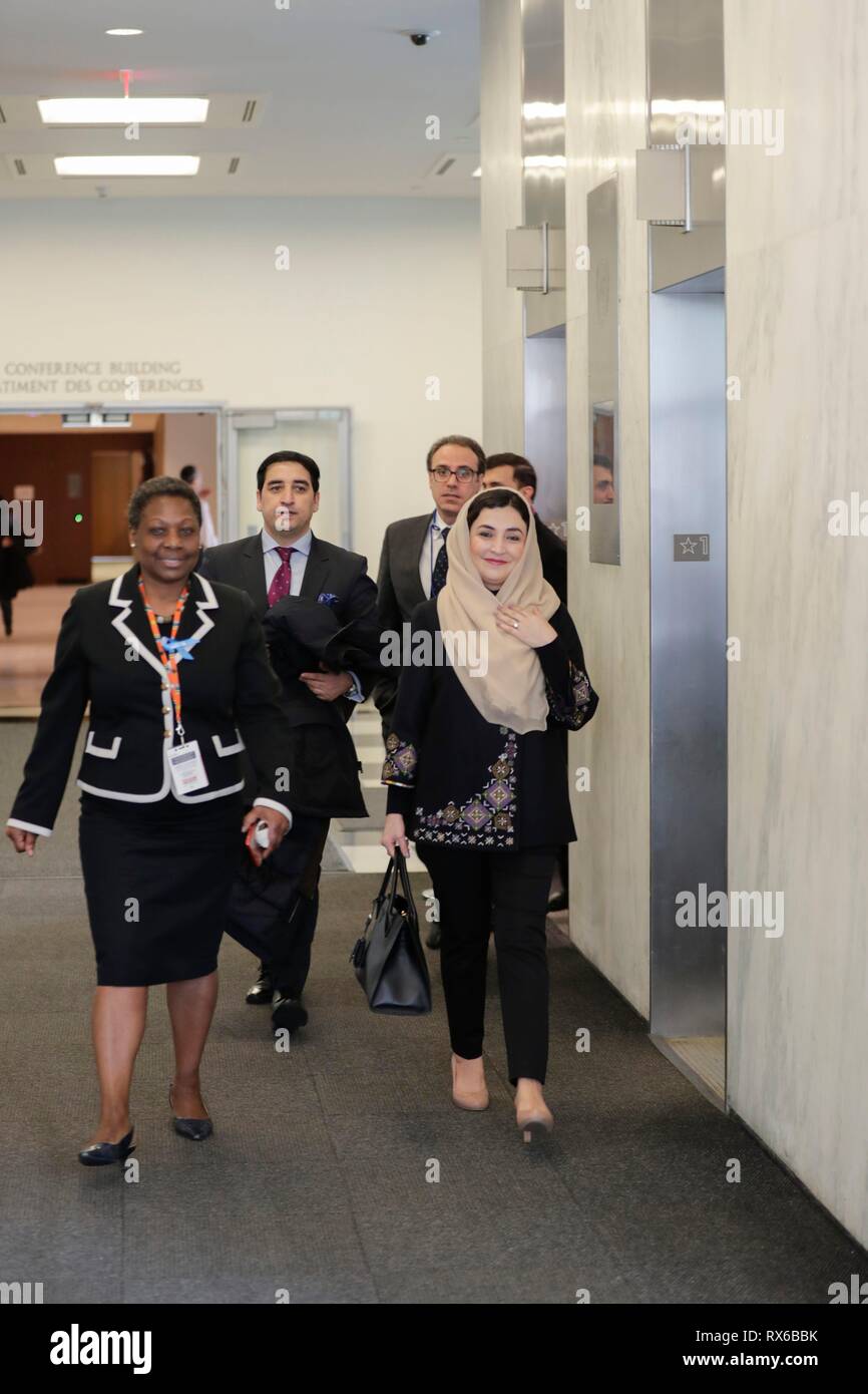 United Nations, New York, USA, March 08, 2019 - Ambassador Adela Raz is ...