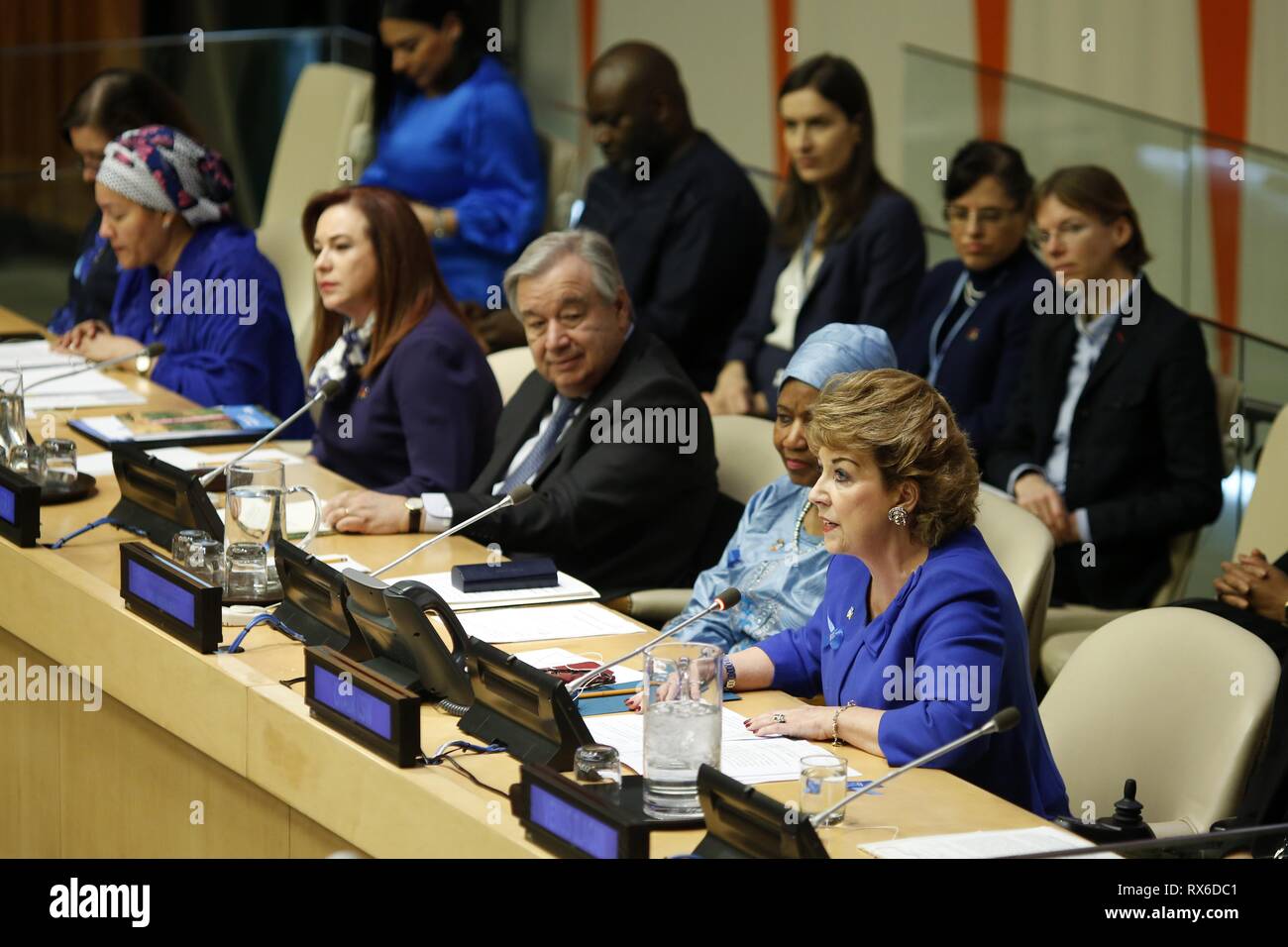 United Nations, UN headquarters in New York. 8th Mar, 2019. Geraldine ...
