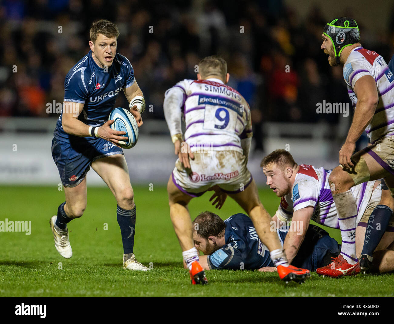 AJ Bell Stadium, Salford, UK. 8th Mar, 2019. Gallagher Premiership ...