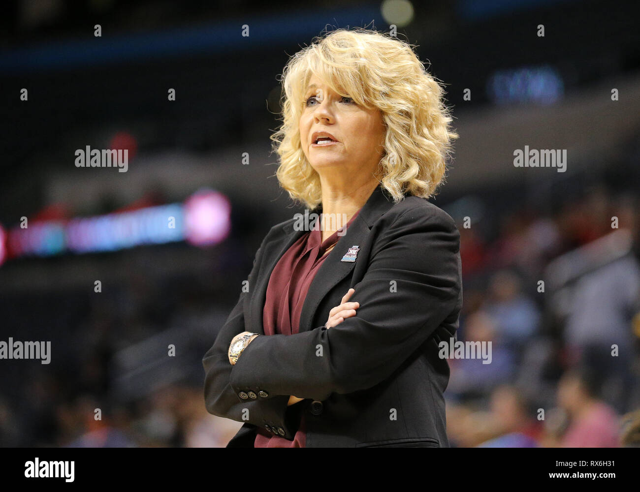 Oklahoma City, OK, USA. 8th Mar, 2019. Head Coach Sherri Coale looks on ...