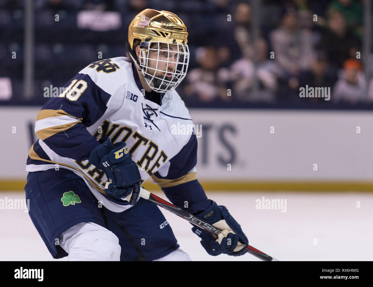 South Bend, Indiana, USA. 08th Mar, 2019. Notre Dame forward Graham ...