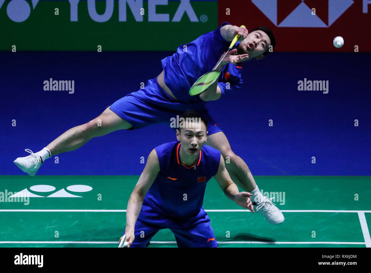 Birmingham. 8th Mar, 2019. China's Liu Cheng/Zhang Nan (Front) compete ...