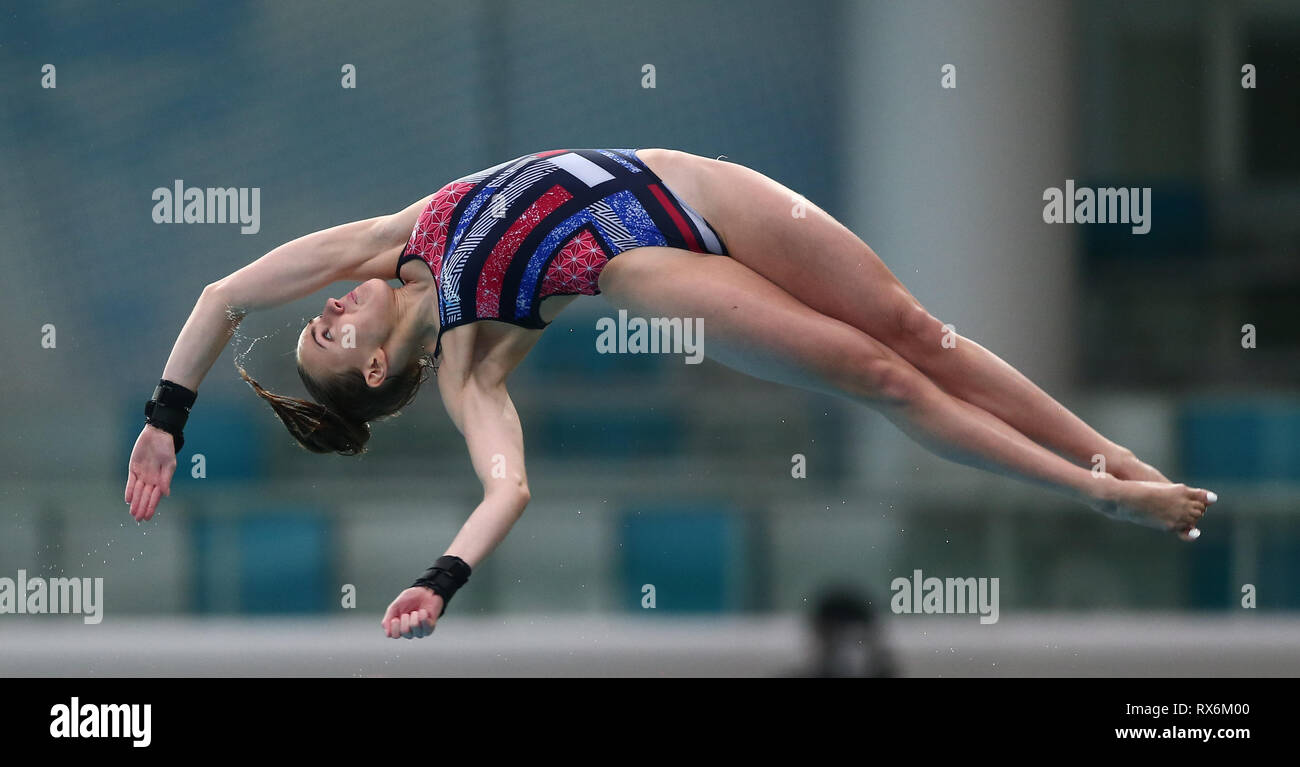 Beijing, China. 9th Mar, 2019. Lois Toulson of Britain competes during ...