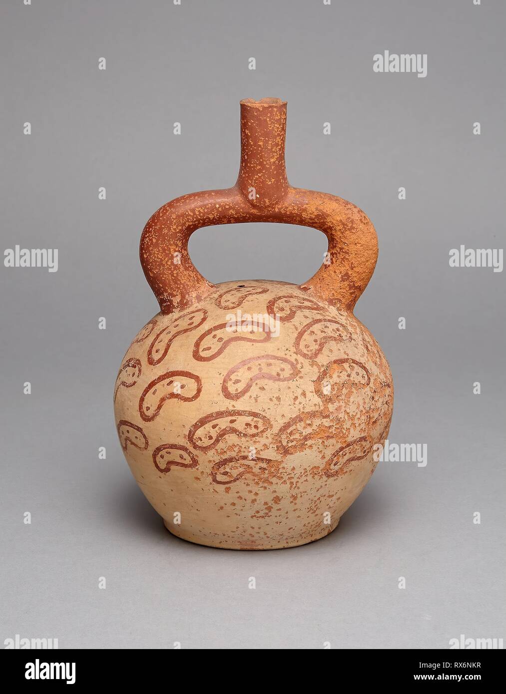 Stirrup Spout Vessel Depicting Diagonal Rows of Peanuts. Moche ...