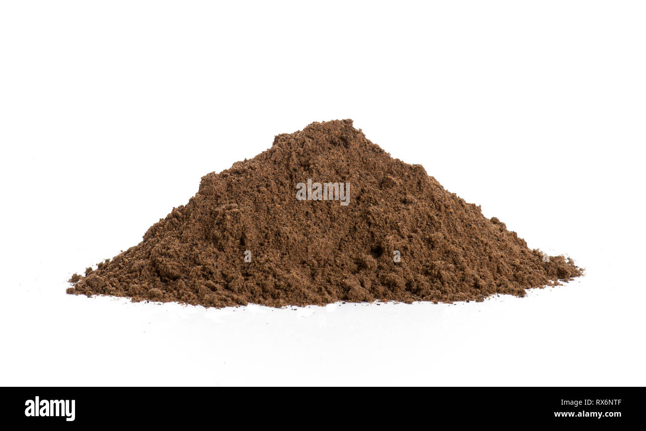 Pile Of Ground Nutmeg Powder Stock Photo - Alamy