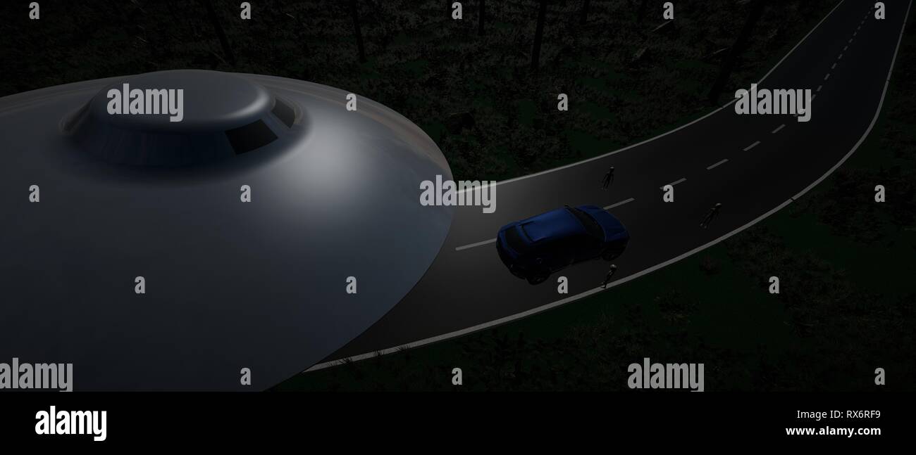 Car kidnapping aliens hi-res stock photography and images - Alamy