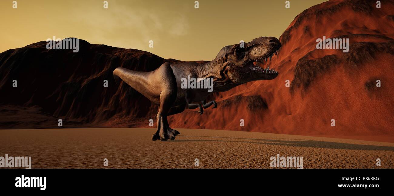 Extremely detailed and realistic high resolution 3d image of a T-Rex ...