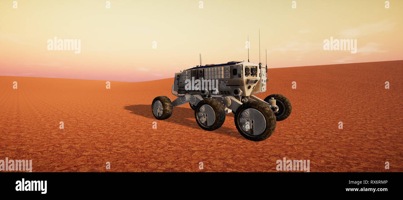 Extremely detailed and realistic high resolution 3d imageof the Martian ...