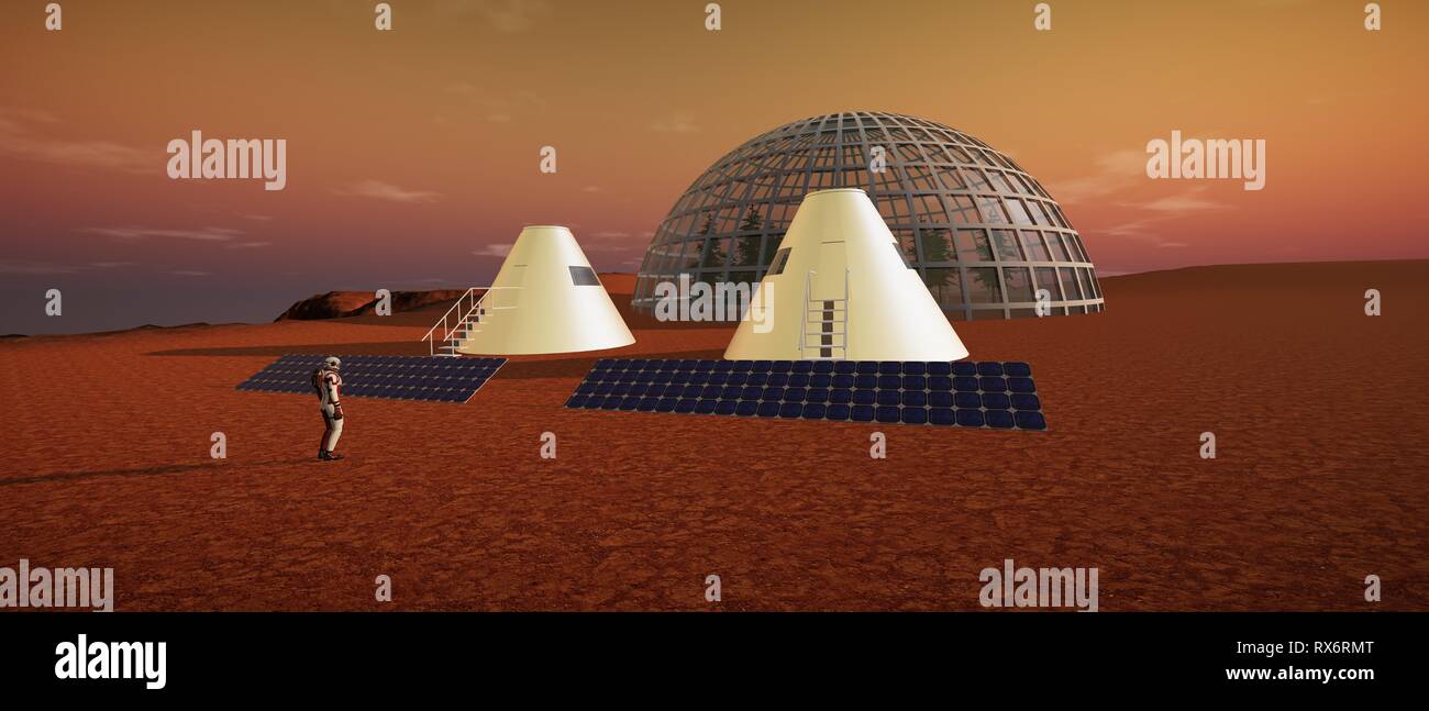 Extremely detailed and realistic high resolution 3d imageof the Martian ...