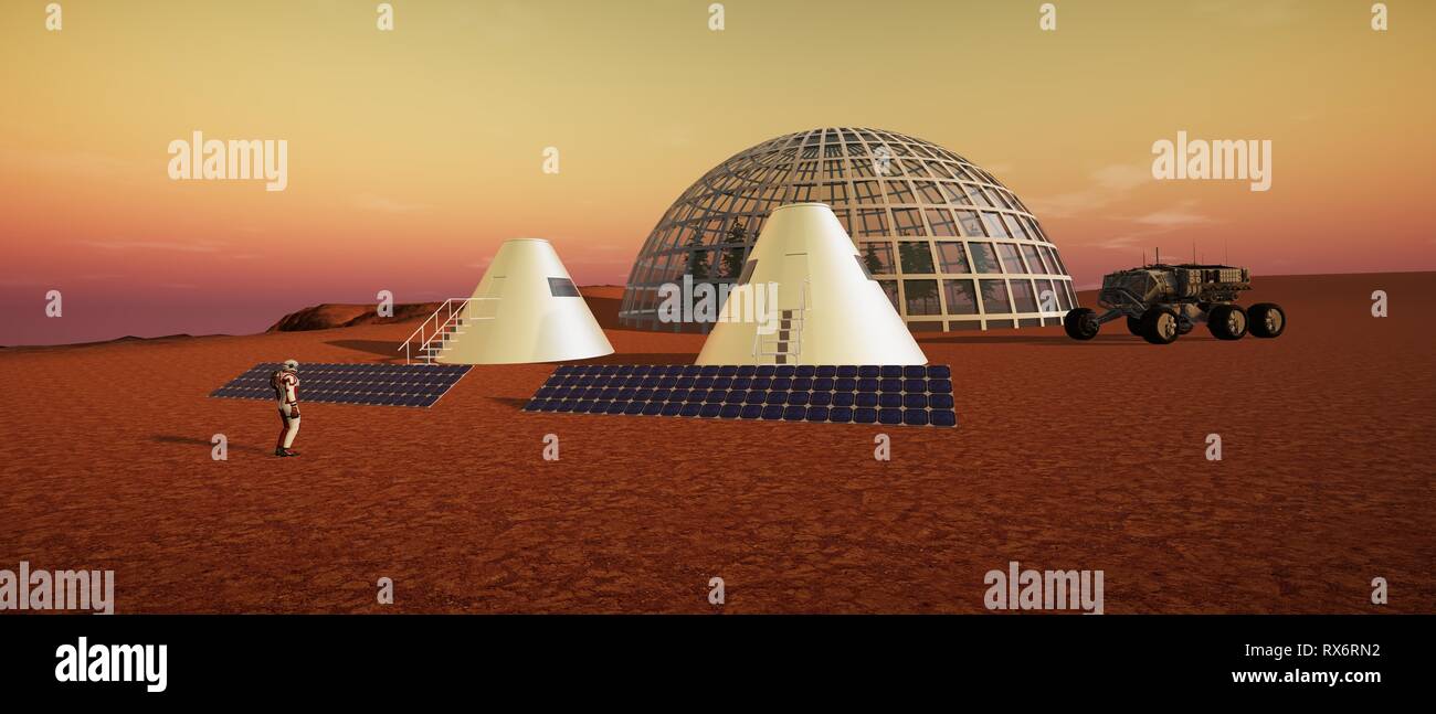 Extremely detailed and realistic high resolution 3d imageof the Martian ...