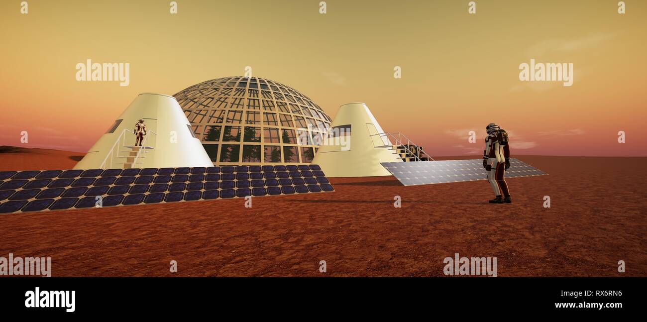 Extremely detailed and realistic high resolution 3d imageof the Martian ...