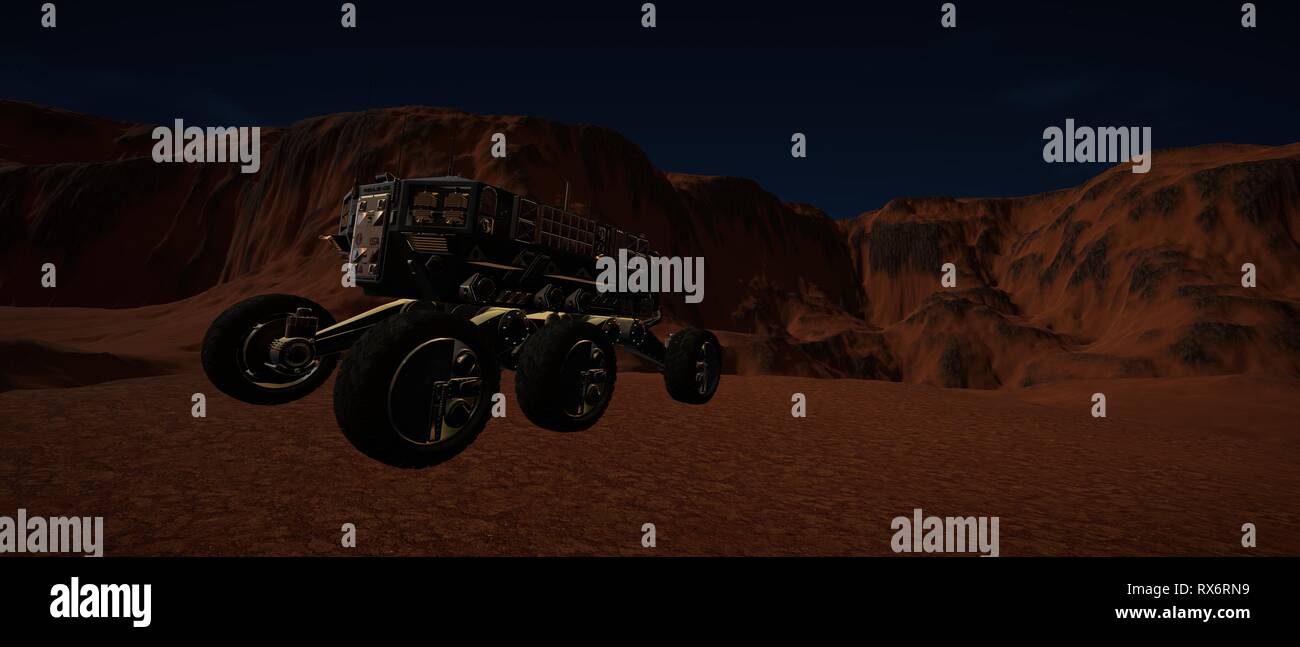 Extremely detailed and realistic high resolution 3d imageof the Martian ...