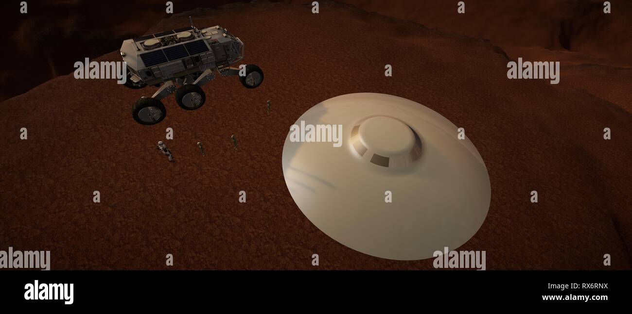 Extremely detailed and realistic high resolution 3d imageof the Martian ...