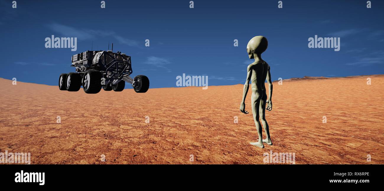 Extremely detailed and realistic high resolution 3d imageof the Martian ...