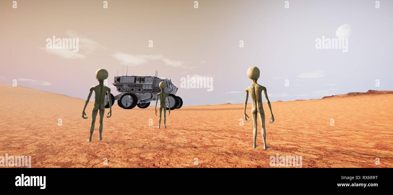 Extremely detailed and realistic high resolution 3d imageof the Martian ...