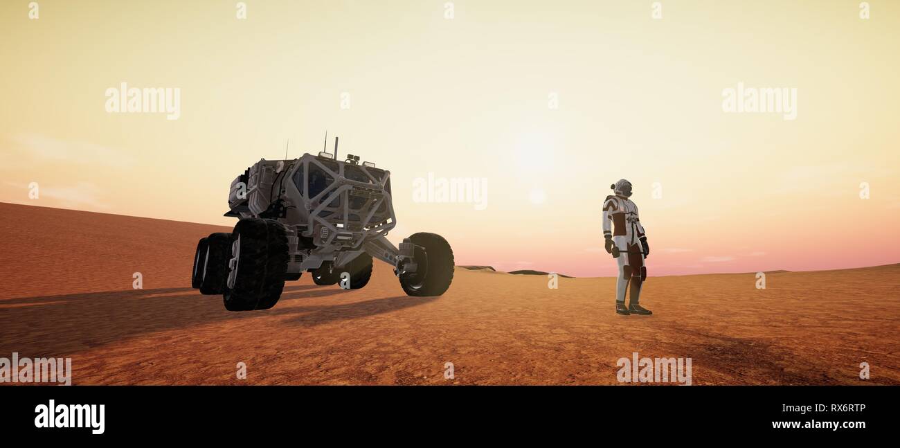 Extremely detailed and realistic high resolution 3d imageof the Martian ...