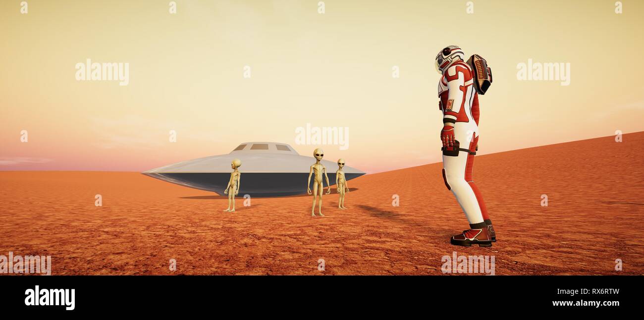 Extremely detailed and realistic high resolution 3d imageof the Martian ...