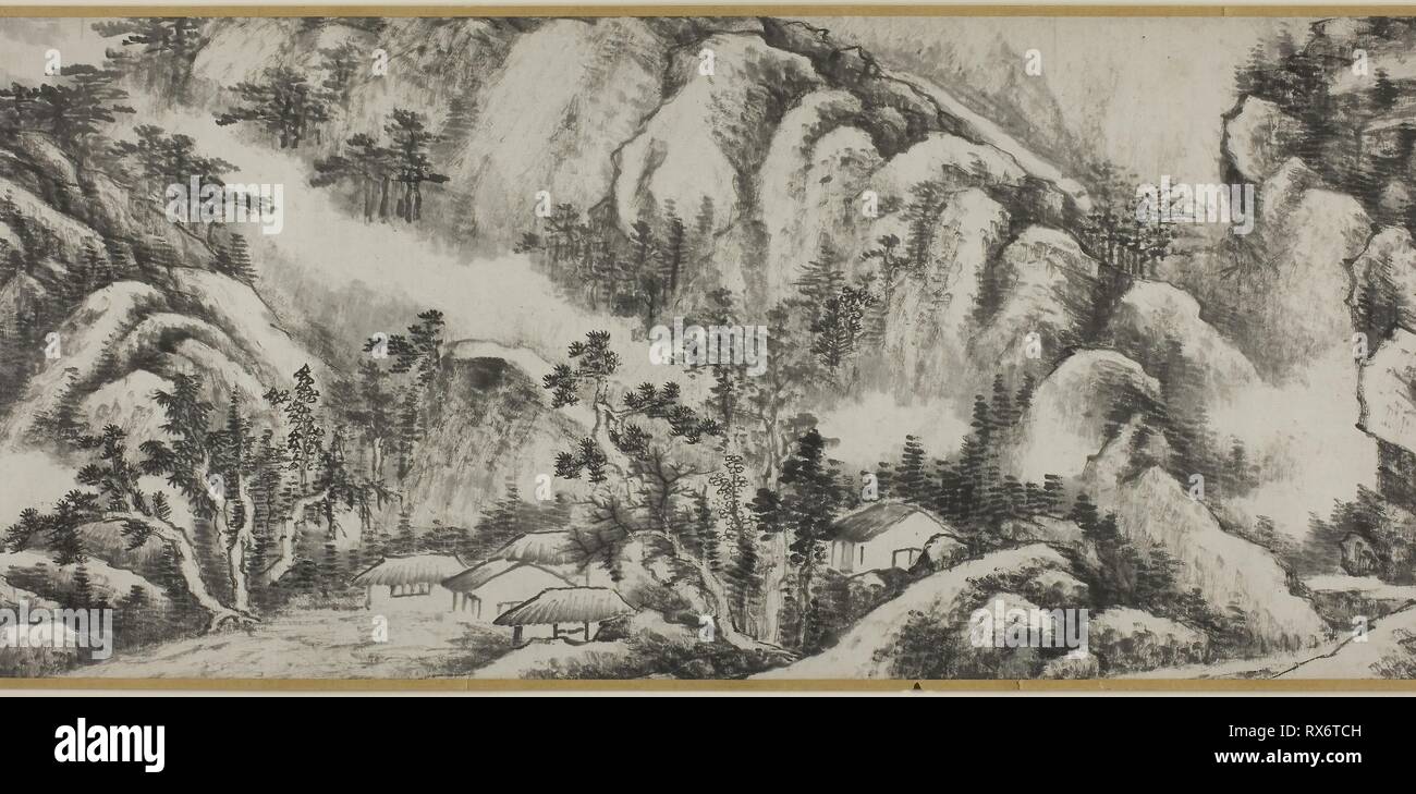 Landscape. Artist unknown,; Chinese; spurious signature of Gong Xian ...