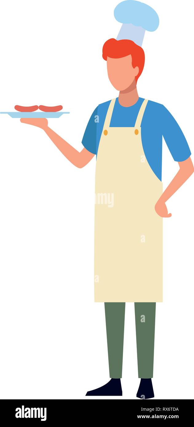 faceless chef barbecue food Stock Vector Image & Art - Alamy