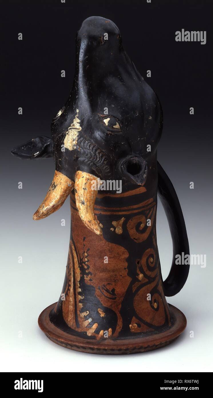 Rhyton (Drinking Vessel) in Shape of Sheep's Head. Greek; Tarentum ...