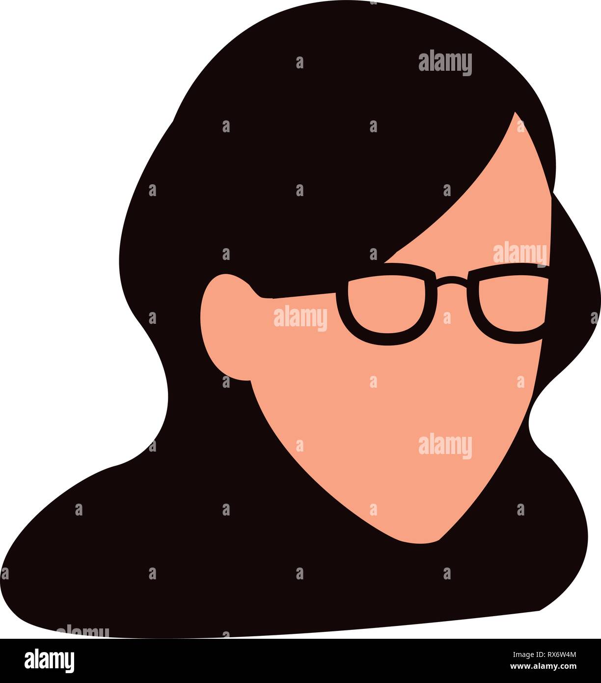 faceless girl glasses Stock Vector Image & Art - Alamy