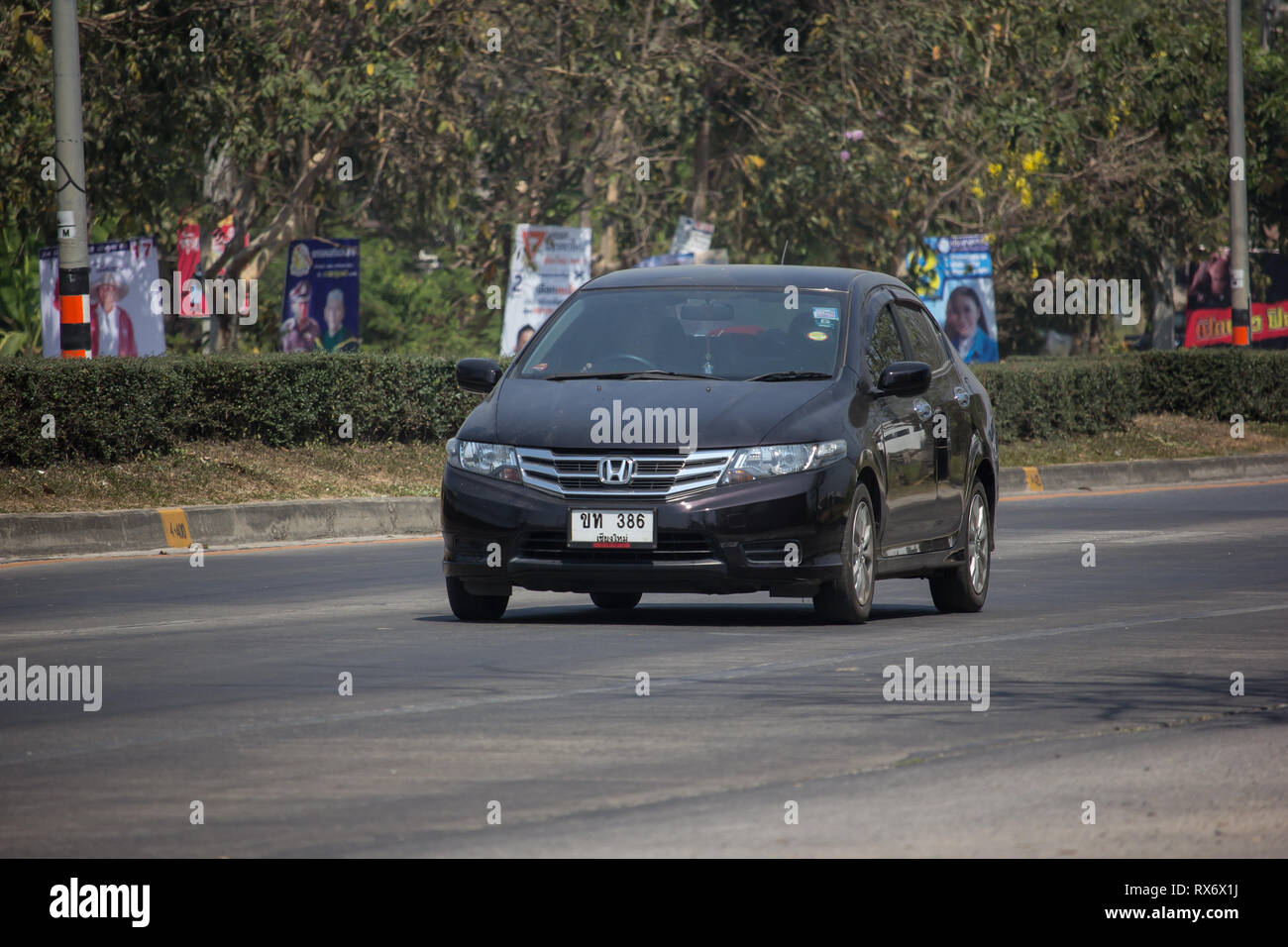 Chiangmai, Thailand - February 25 2019: Private Honda City Compact car ...