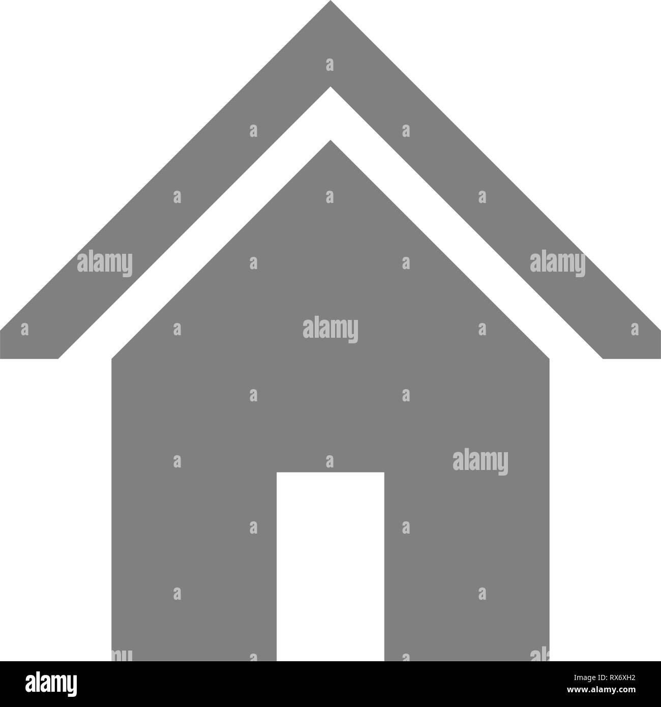 Home symbol icon - gray simple, isolated - vector illustration Stock ...