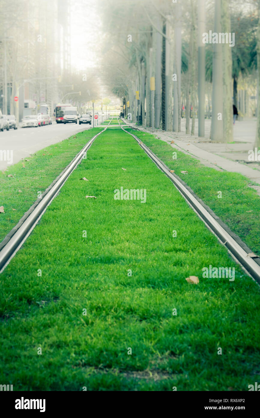 Track tramline hi-res stock photography and images - Alamy