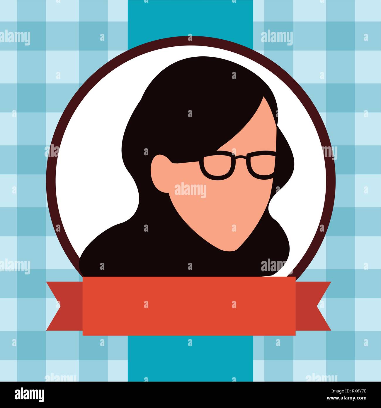 faceless girl glasses banner Stock Vector Image & Art - Alamy