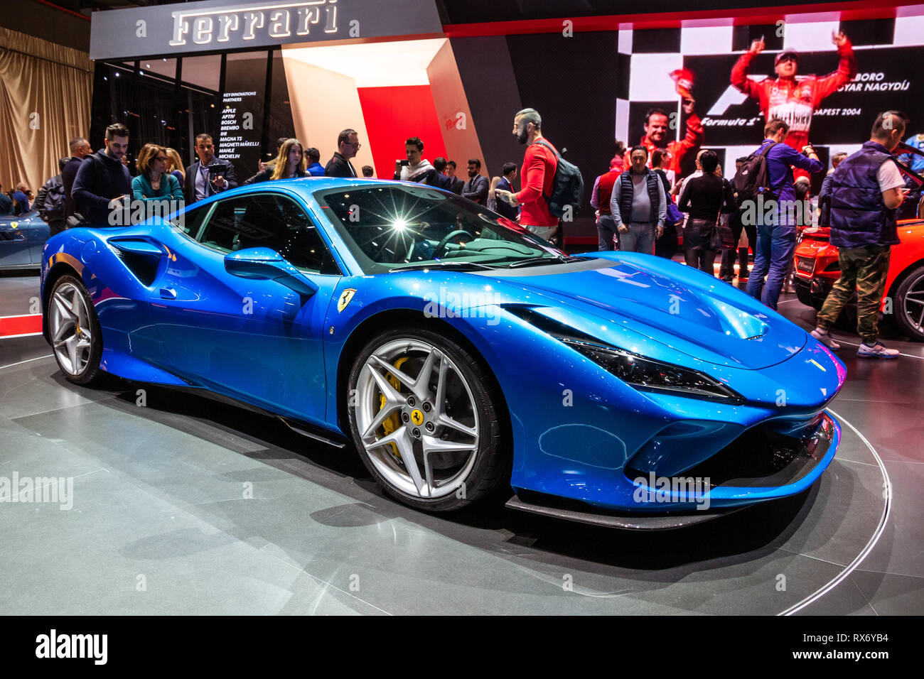 GENEVA, SWITZERLAND - MARCH 5, 2019: Ferrari F8 Tributo supercar ...