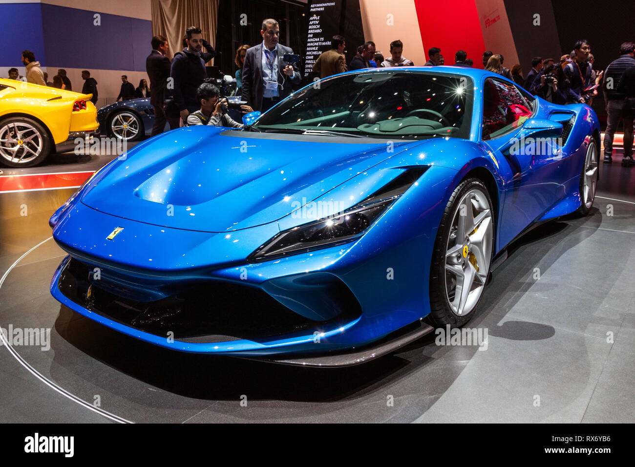 GENEVA, SWITZERLAND - MARCH 5, 2019: Ferrari F8 Tributo supercar ...