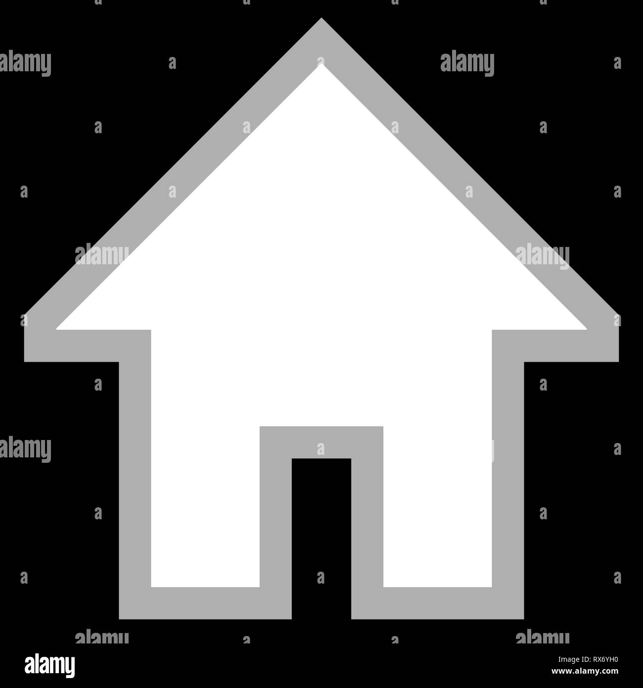 Home door icon cartoon Black and White Stock Photos & Images - Alamy