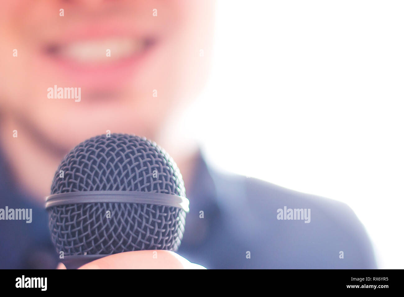 Doctor speaking microphone training hi-res stock photography and images ...