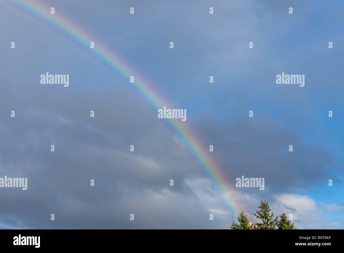 A view of a section of a bright rainbow Stock Photo - Alamy