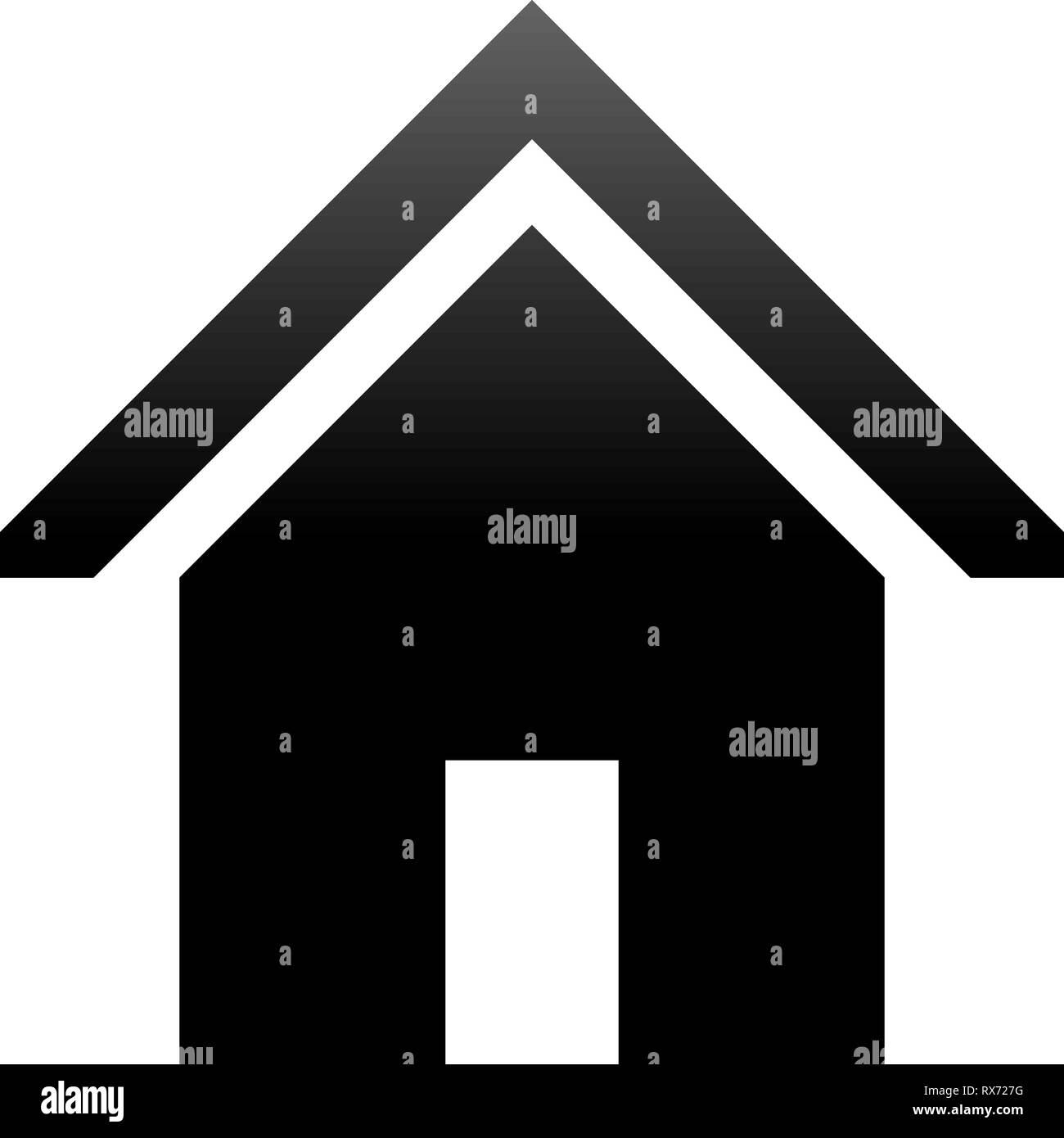 Home symbol icon - black gradient, isolated - vector illustration Stock ...