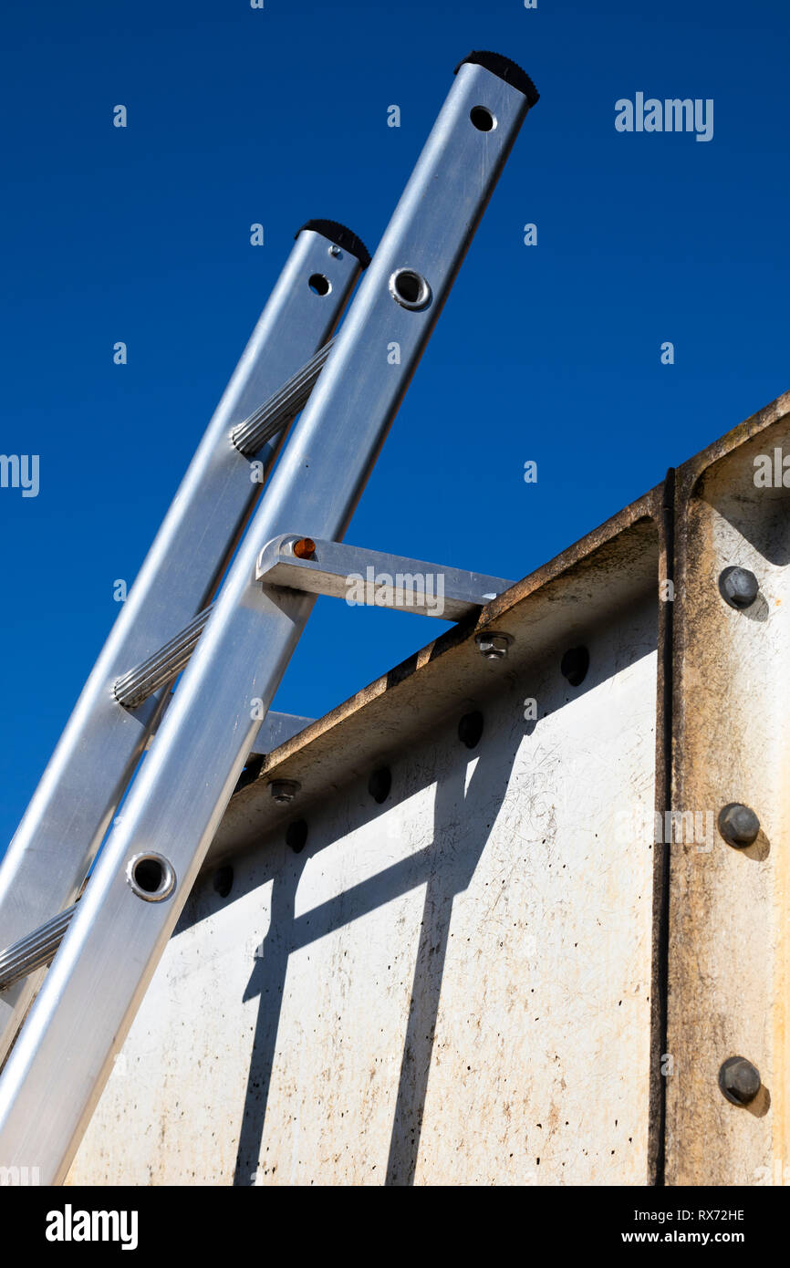 Metal ladder fixed to wall hi-res stock photography and images - Alamy