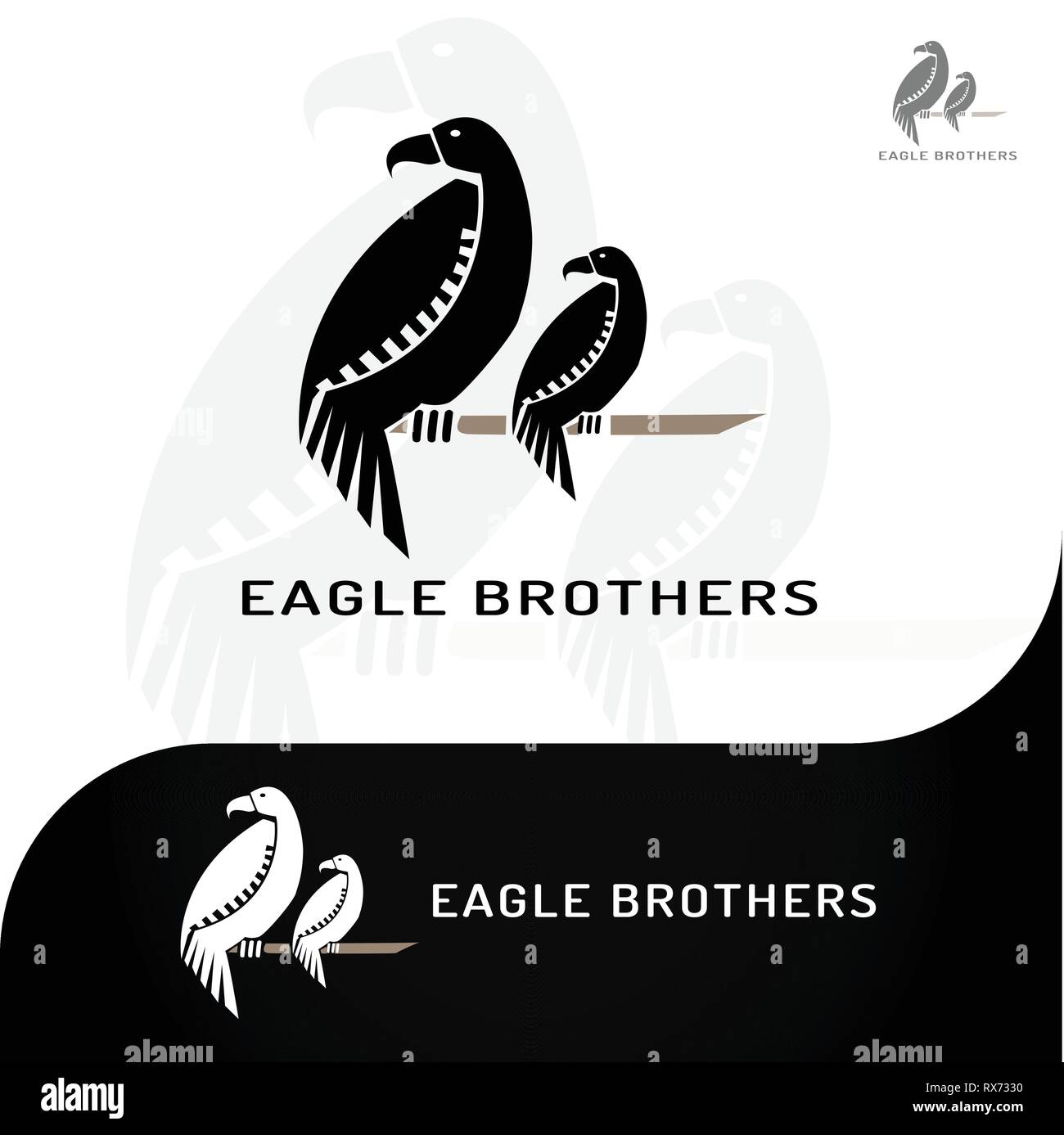 Twin brothers vintage Stock Vector Images - Alamy