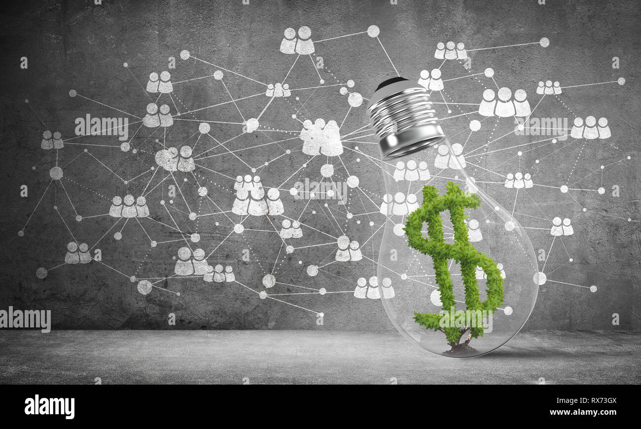 Dollar sign placed inside lightbulb Stock Photo - Alamy